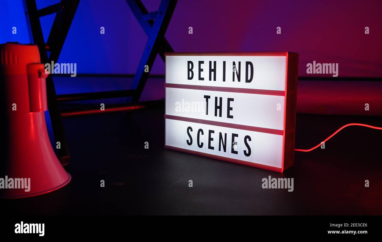 Behind the scenes letterboard text on Lightbox or Cinema Light box ...
