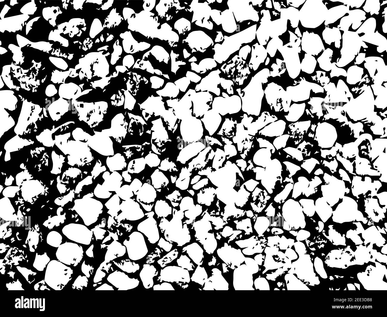 Grungy vector texture. Black splatter on white background. Gravel ...