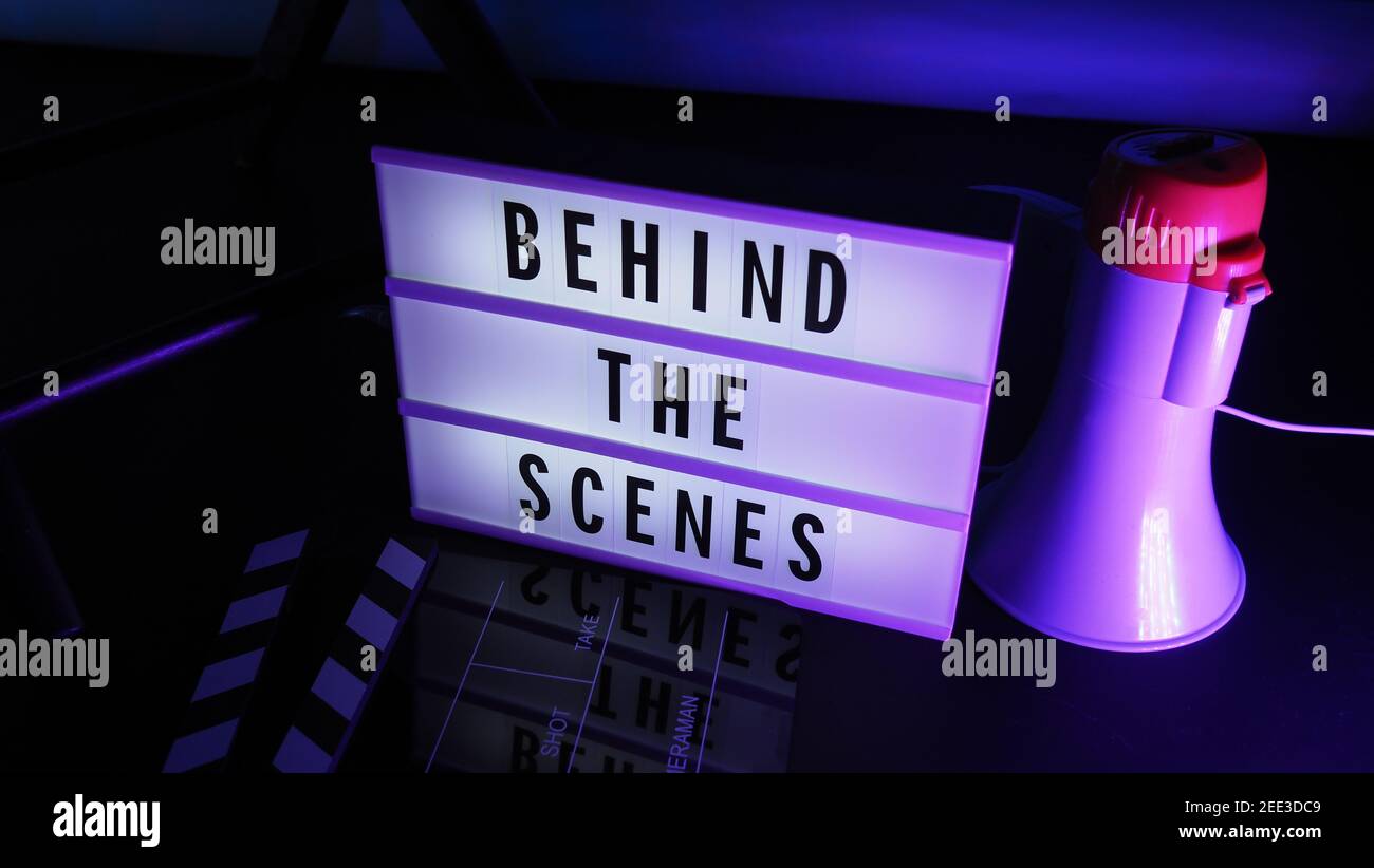 Behind the scenes letterboard text on Lightbox or Cinema Light box ...