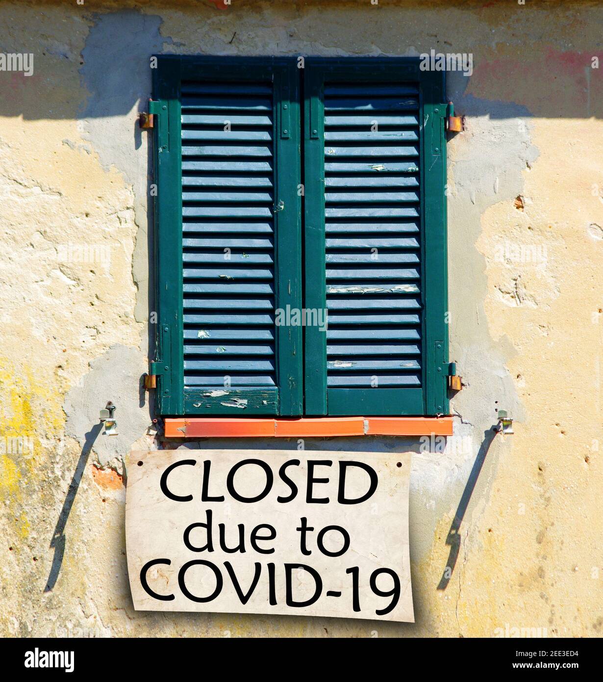 Tragic consequences of covid-19, lockdown, closed houses, closed shops ...