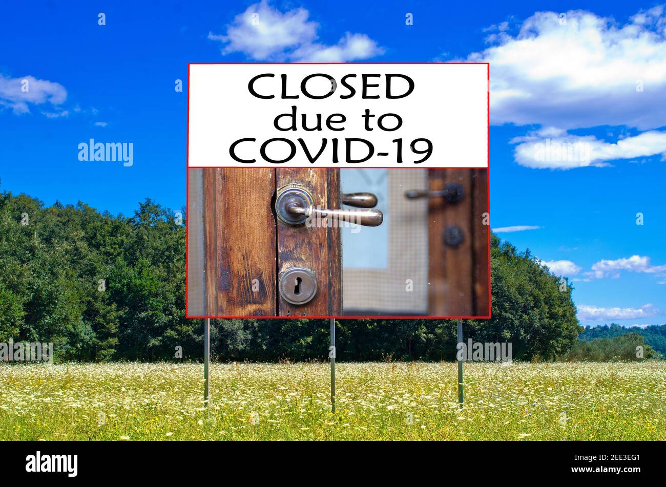 Tragic consequences of covid-19, lockdown, closed houses, closed shops ...