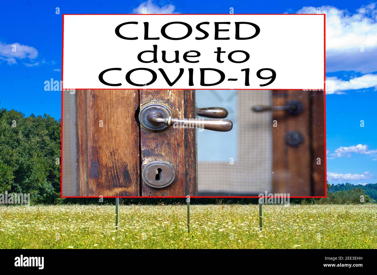 Tragic consequences of covid-19, lockdown, closed houses, closed shops ...