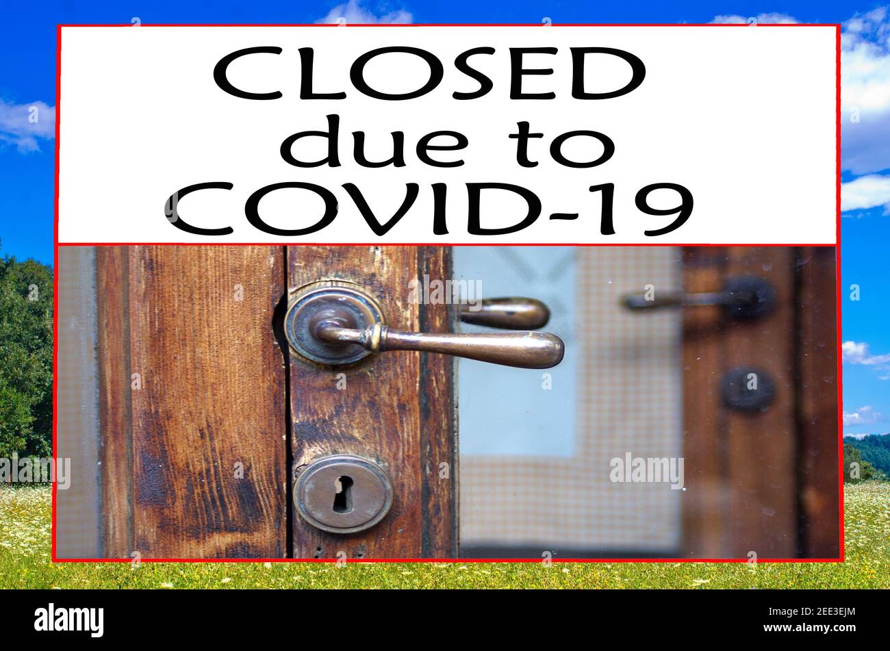 Tragic consequences of covid-19, lockdown, closed houses, closed shops ...