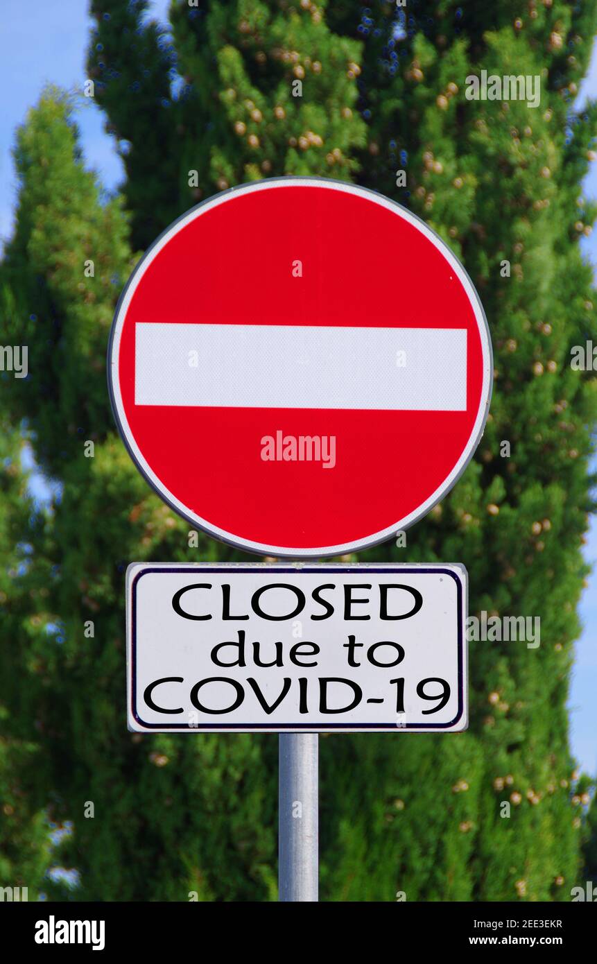 Tragic consequences of covid-19, lockdown, closed houses, closed shops ...