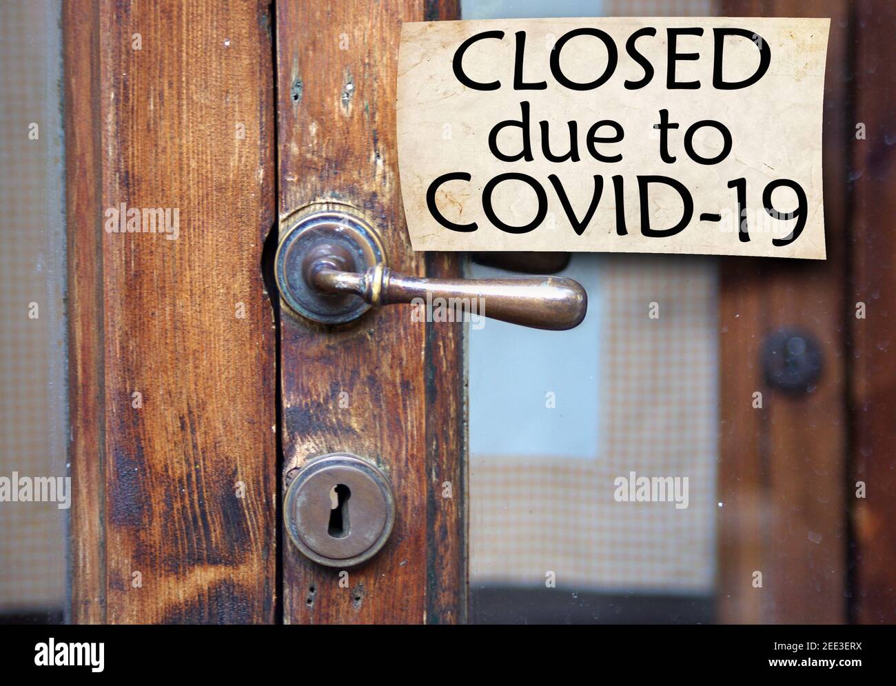 Tragic consequences of covid-19, lockdown, closed houses, closed shops ...
