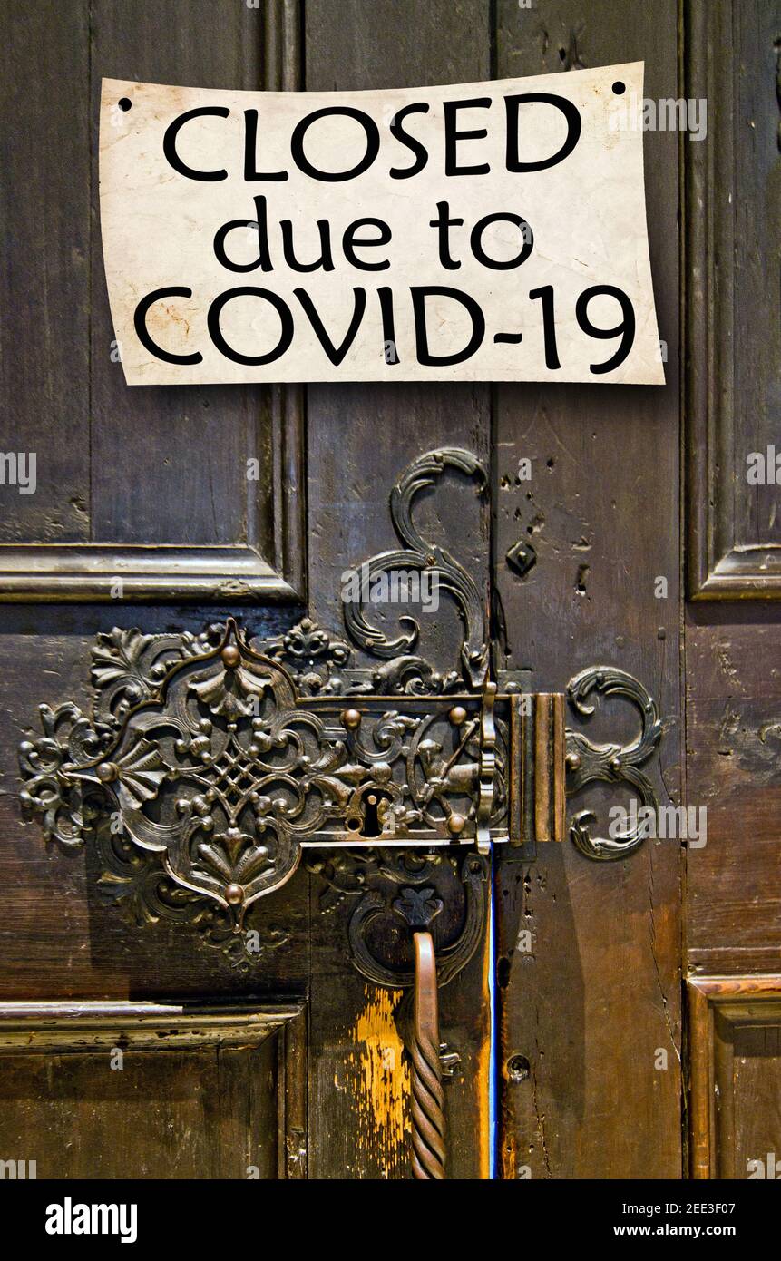 Tragic consequences of covid-19, lockdown, closed houses, closed shops ...