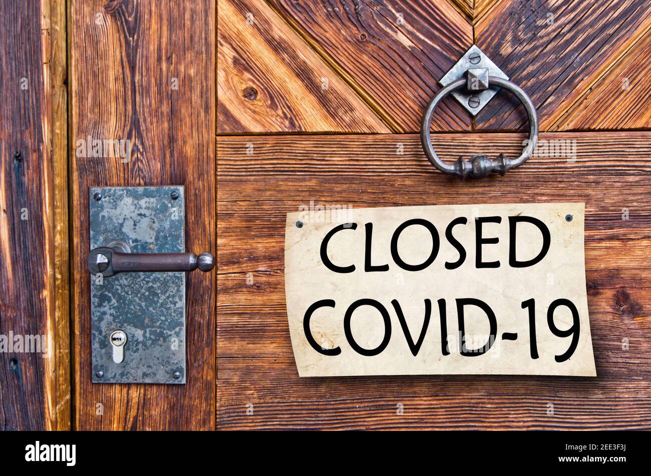 Tragic consequences of covid-19, lockdown, closed houses, closed shops ...