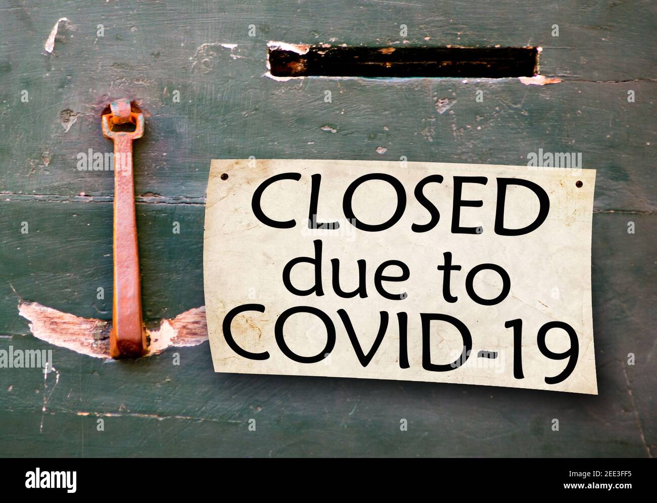 Tragic consequences of covid-19, lockdown, closed houses, closed shops ...