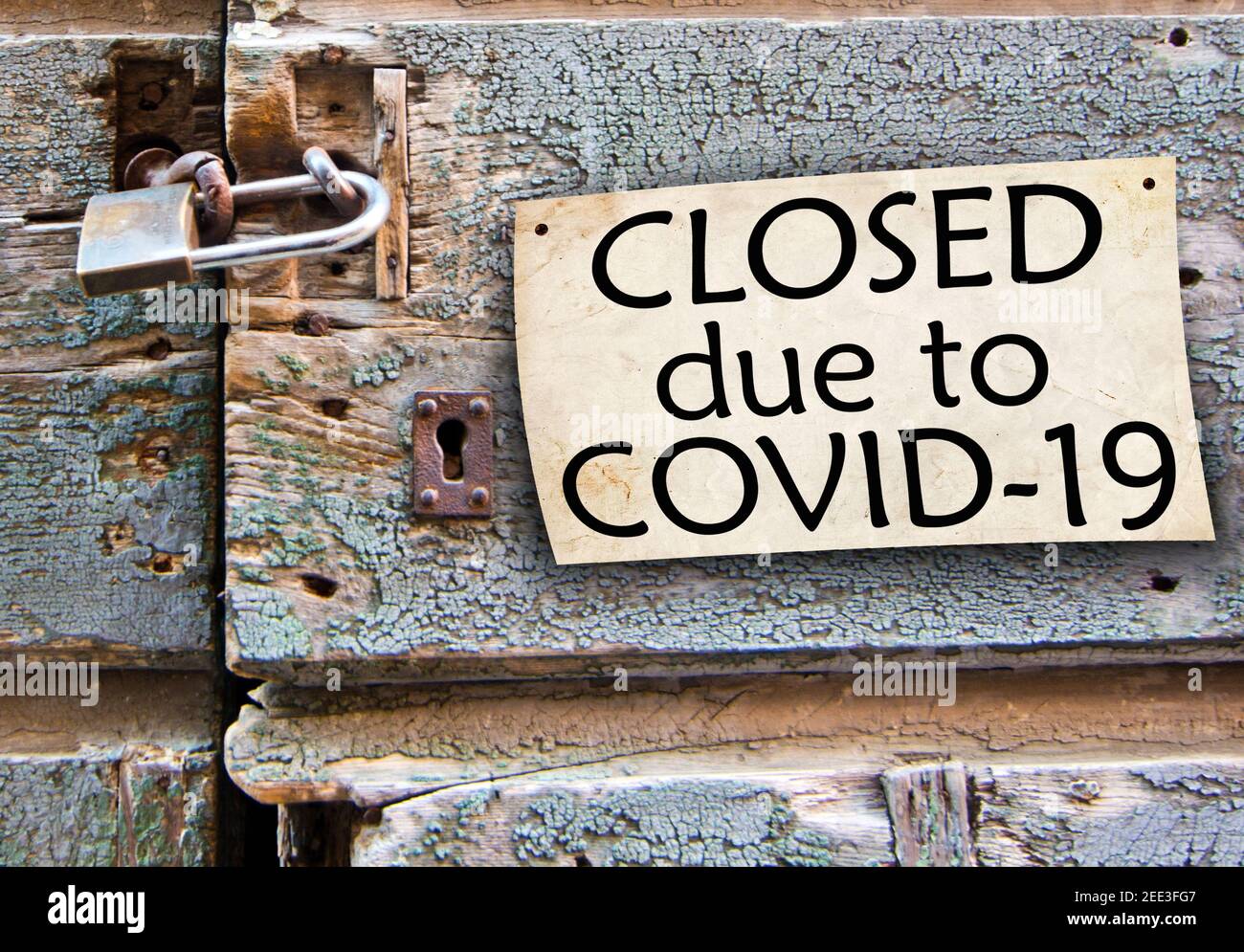 Tragic consequences of covid-19, lockdown, closed houses, closed shops ...
