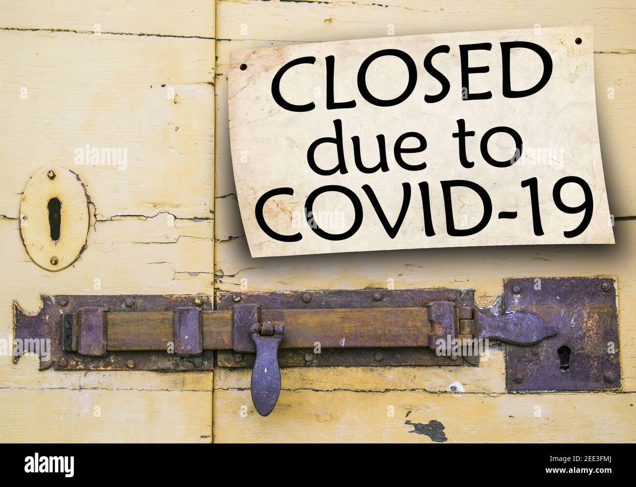 Tragic consequences of covid-19, lockdown, closed houses, closed shops ...