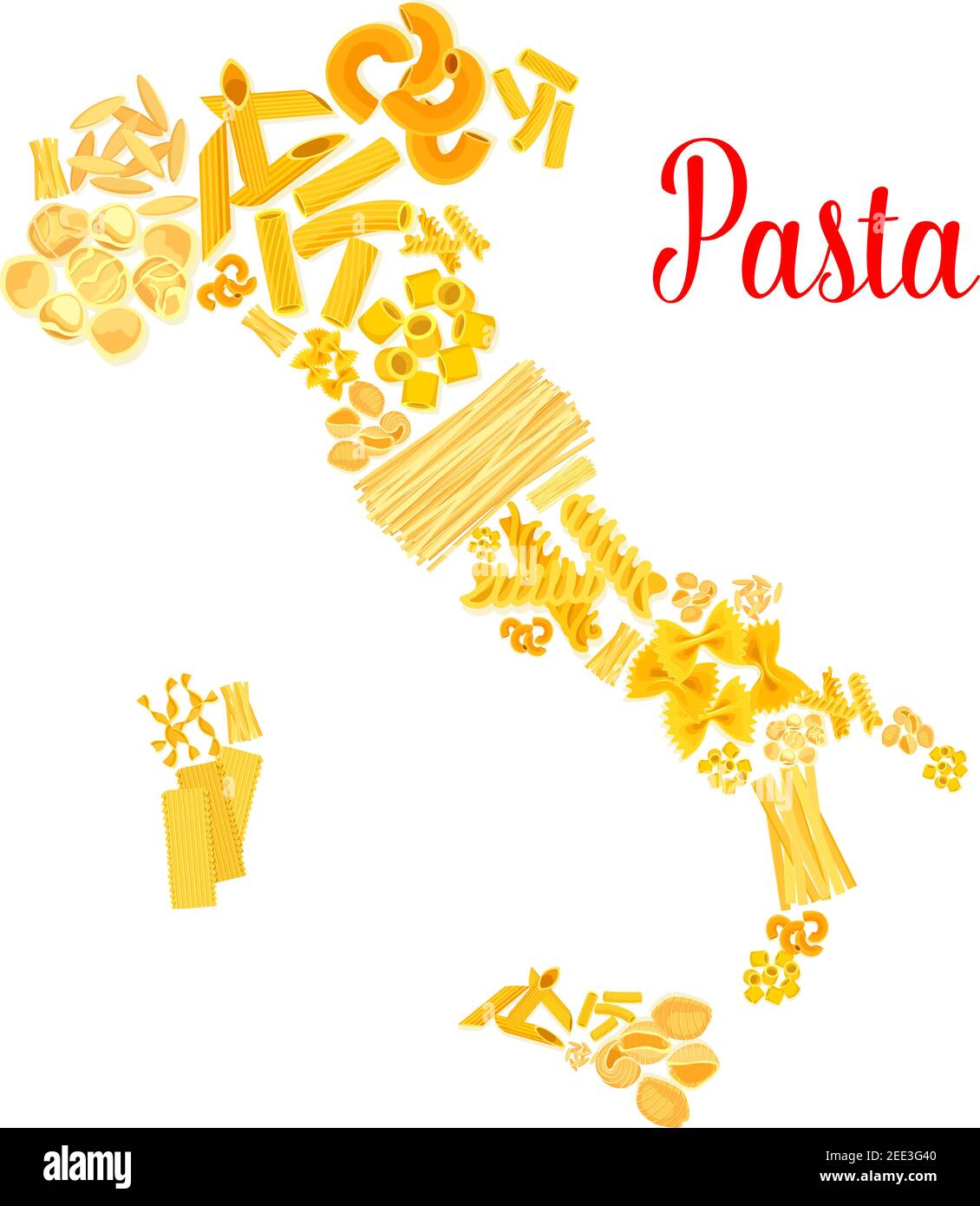 Map of italy pasta hi-res stock photography and images - Alamy
