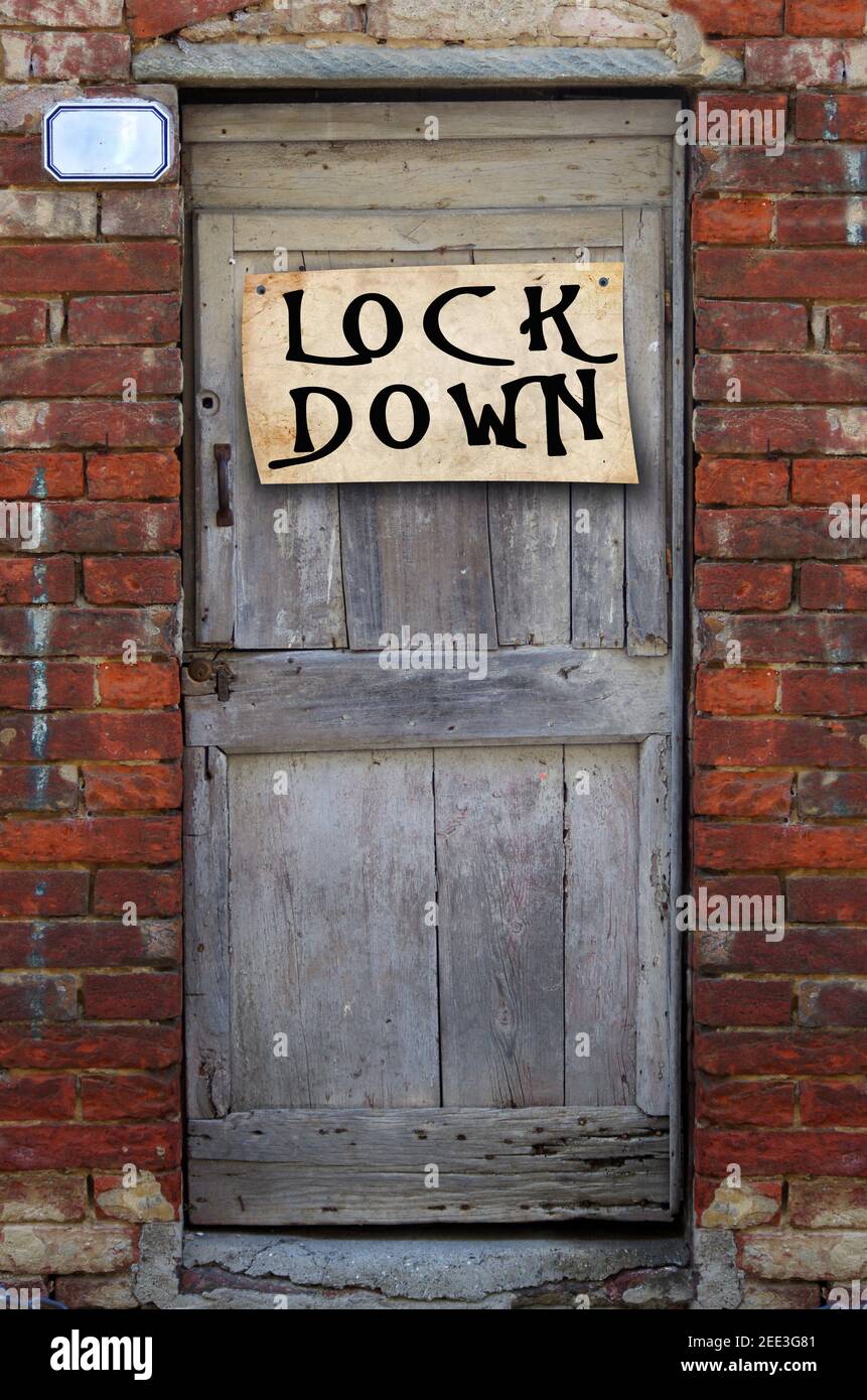 Tragic consequences of covid-19, lockdown, closed houses, closed shops ...