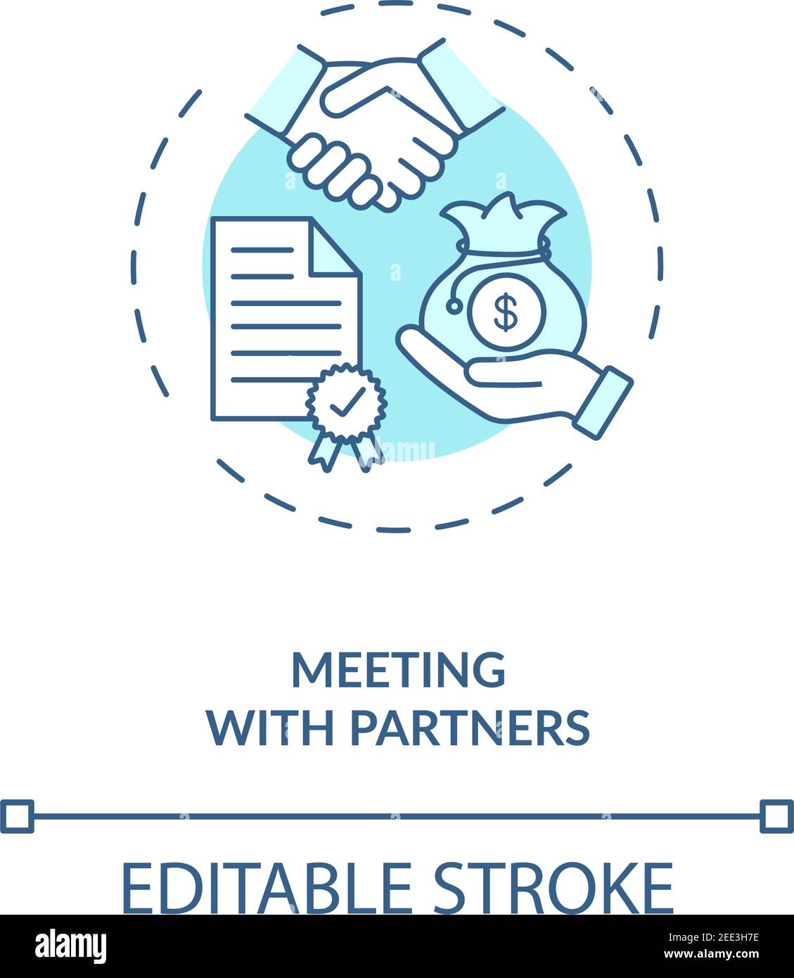 Meeting with partners concept icon Stock Vector Image & Art - Alamy