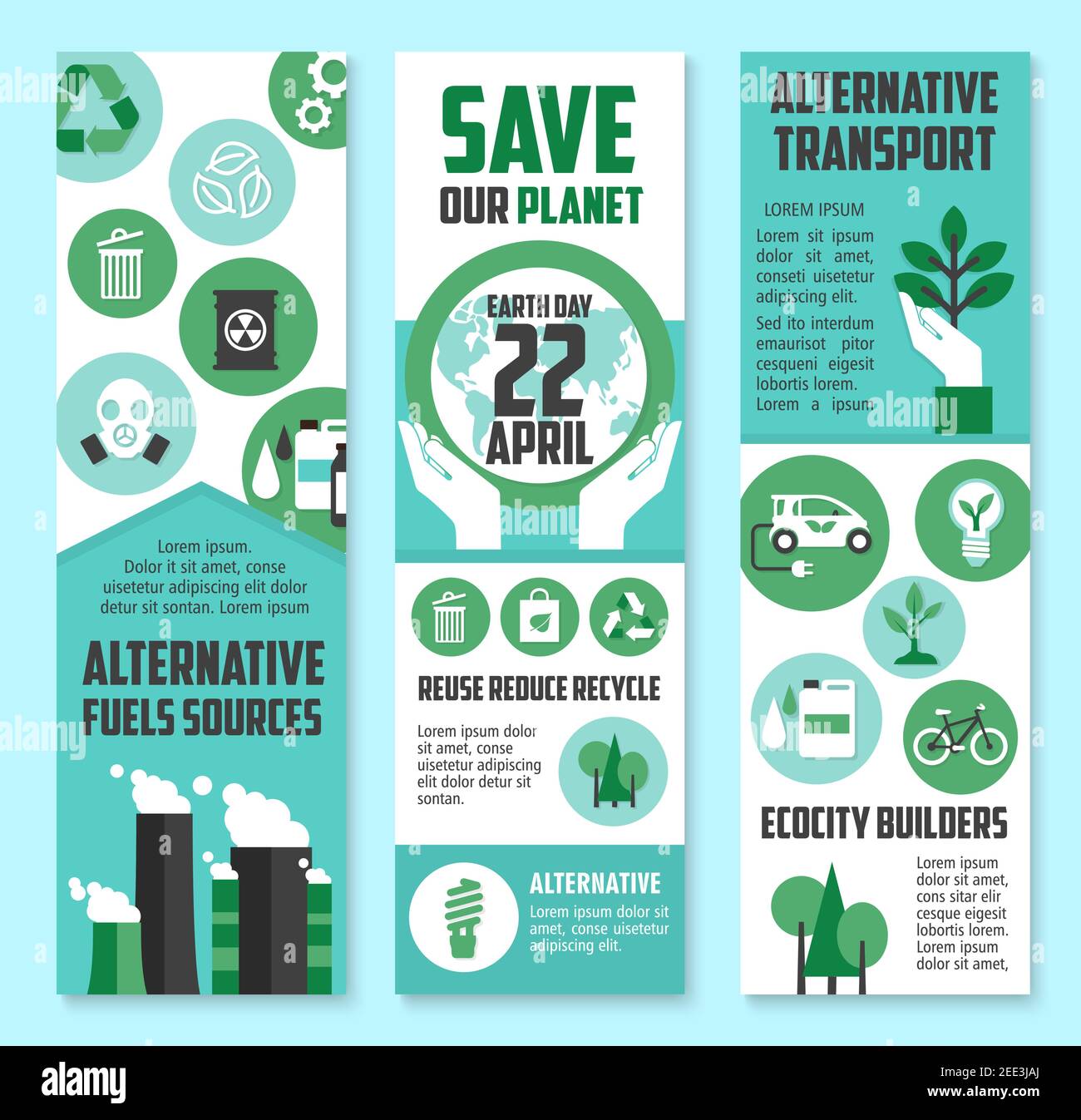 Earth Day, save planet banner. Ecology protection and nature ...