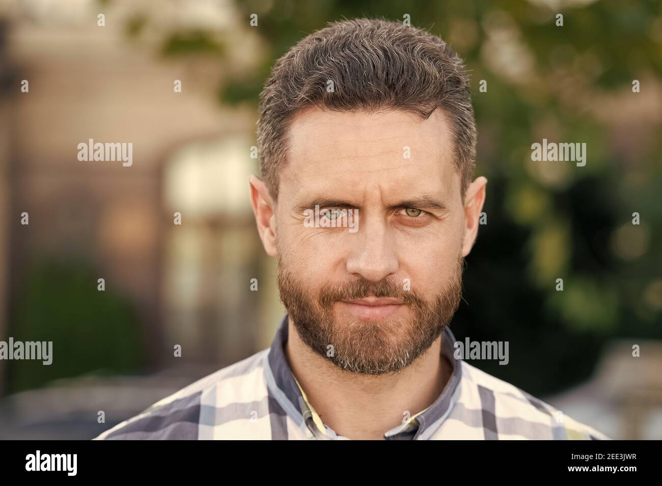 Strong willed male face hi-res stock photography and images - Alamy