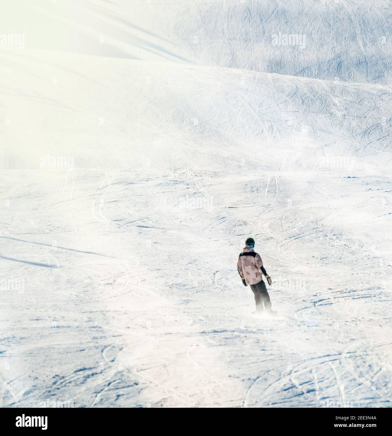 Snowboarder ride down ski slope hi-res stock photography and images - Alamy