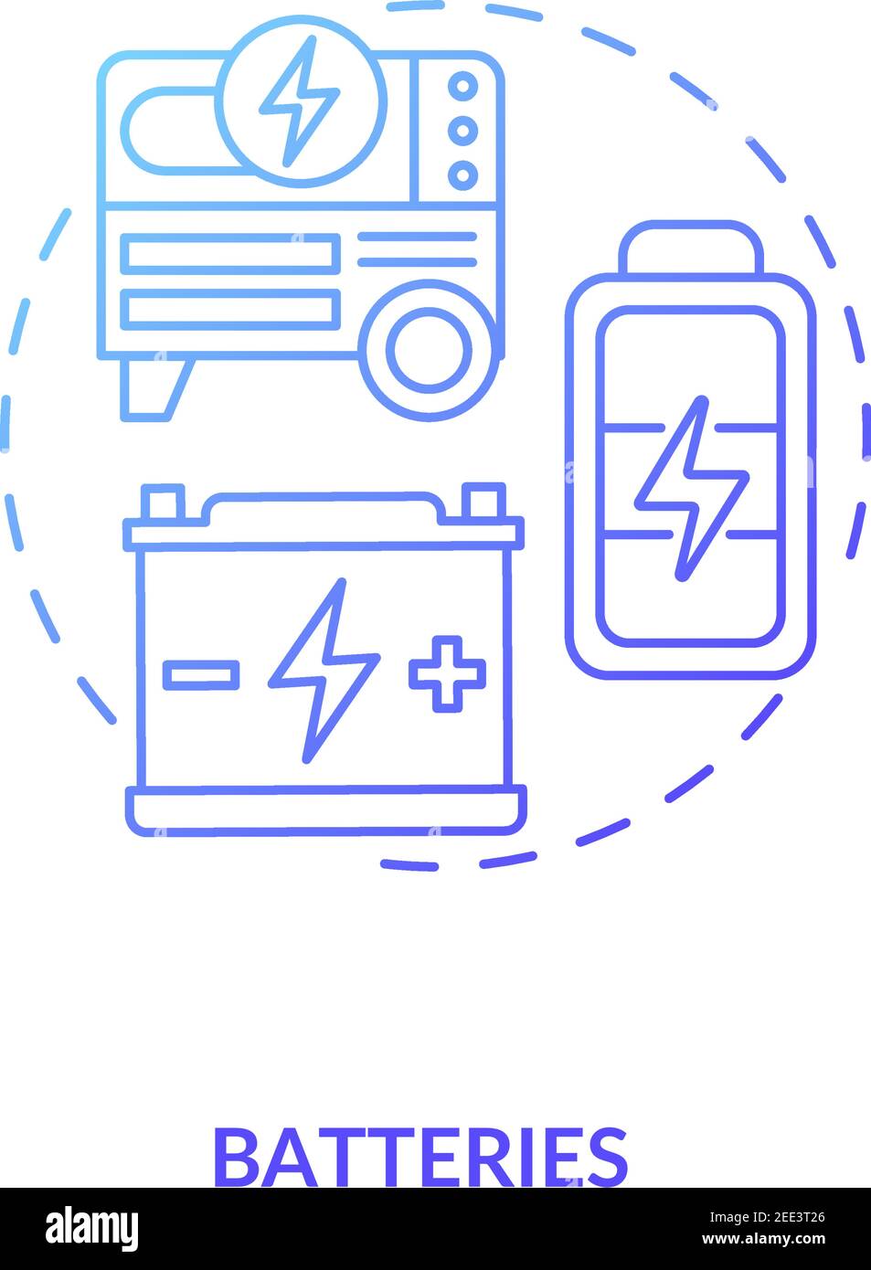 Battery installations at wind farms concept icon Stock Vector Image ...
