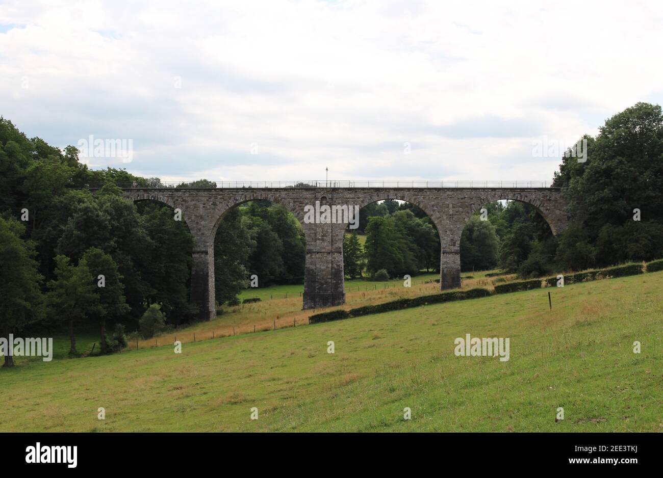 Scenic Valley of the Rollef creek and the Vennbahn viaduct, Aachen ...
