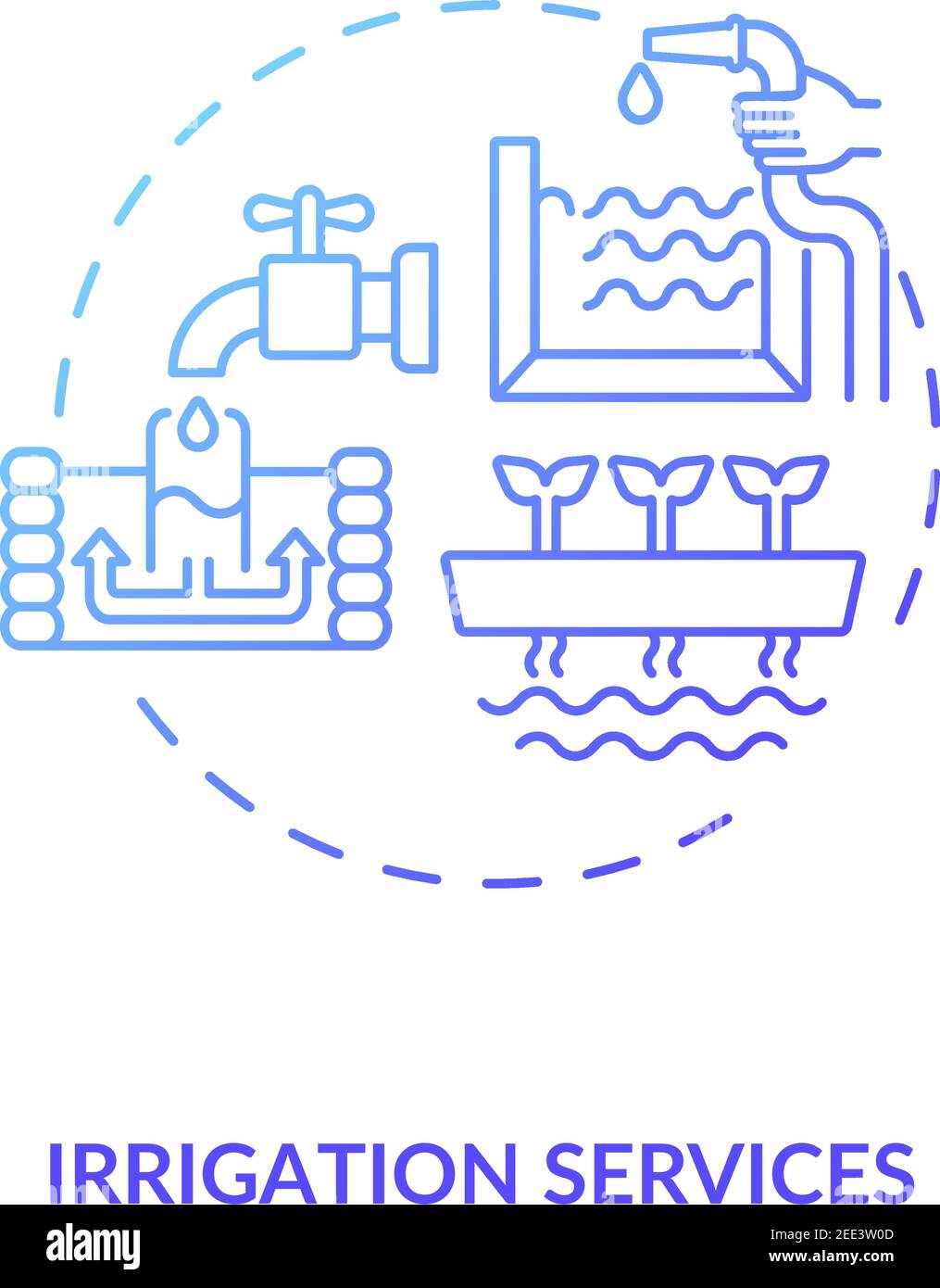 Ways to accelerate modernization of irrigation concept icon Stock ...