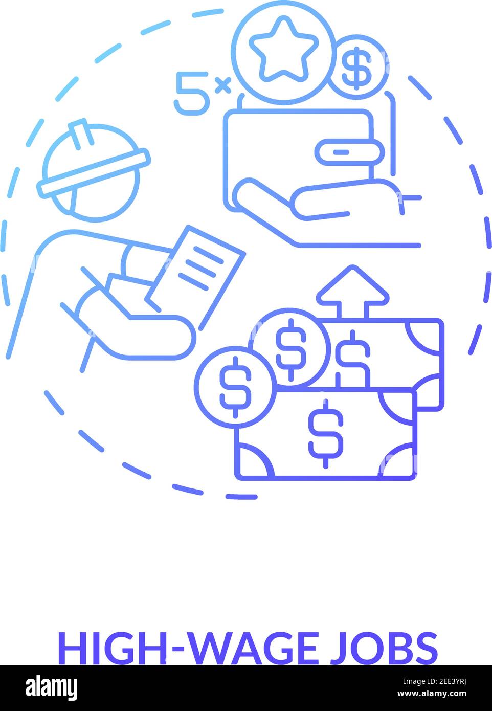 High-wage works concept icon Stock Vector Image & Art - Alamy