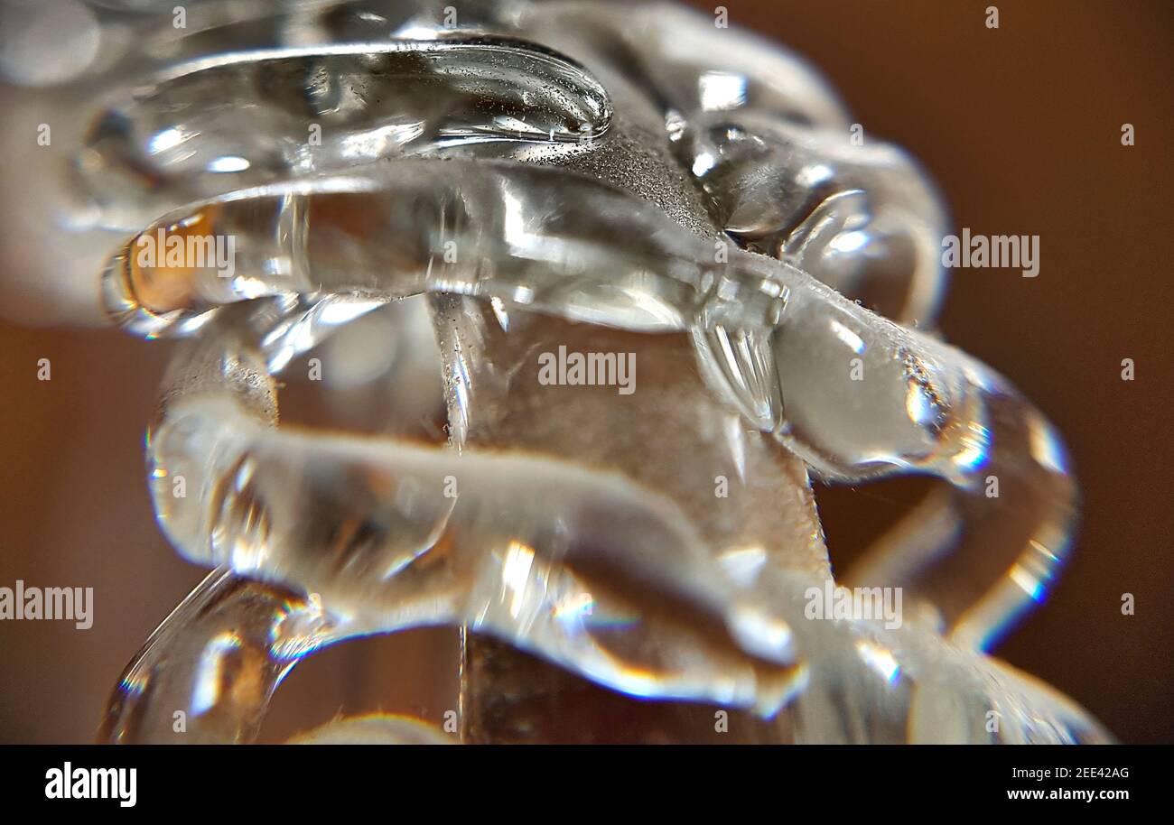 Plastic transparent object with patterns seen very close Stock Photo ...