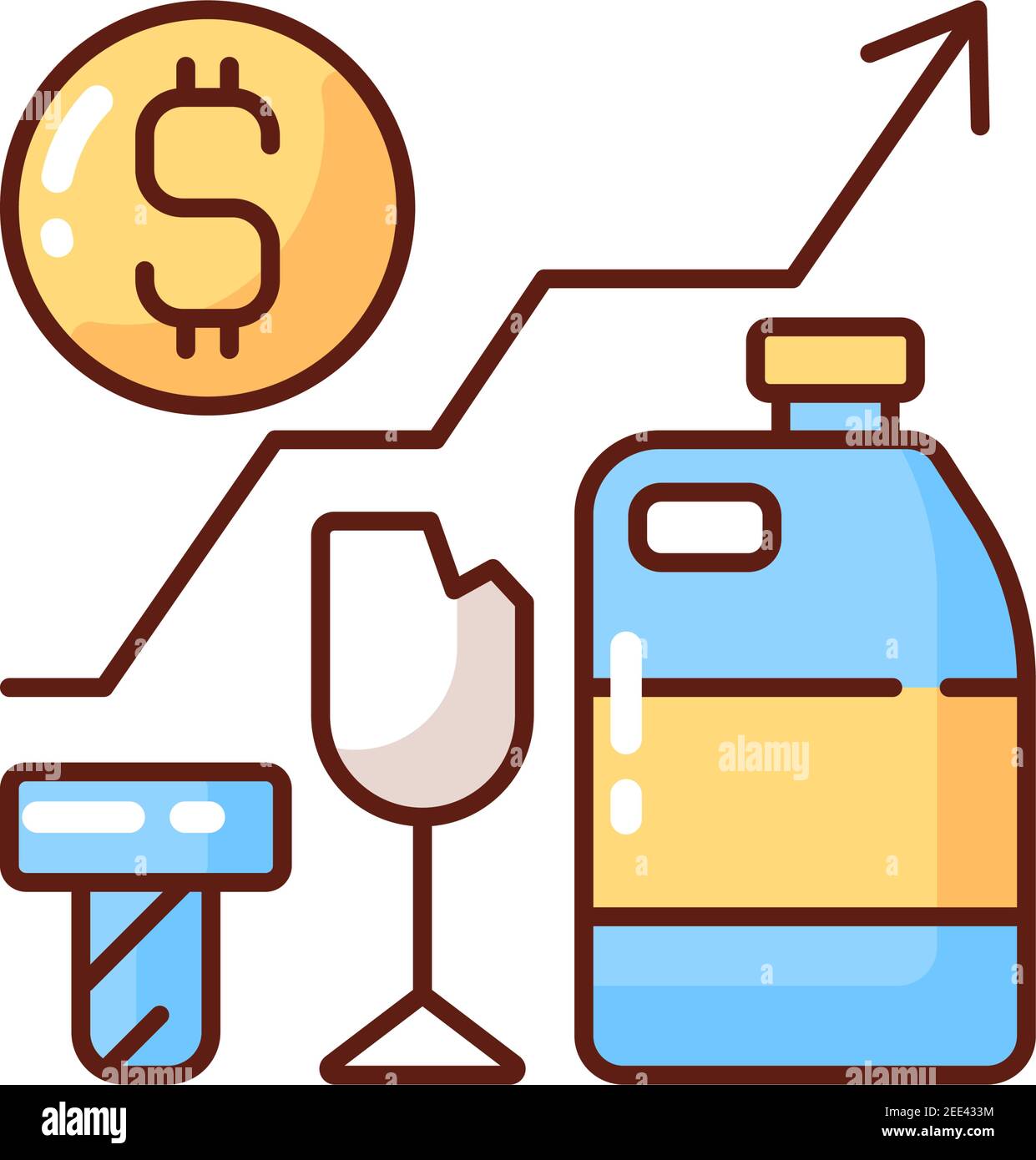 Waste analytics RGB color icon Stock Vector Image & Art - Alamy