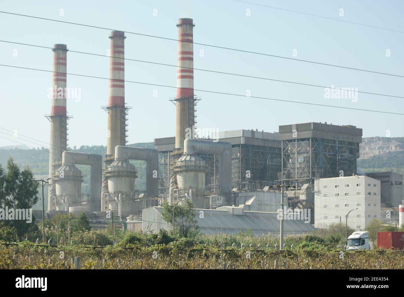 Modern landscape factory pipes hi-res stock photography and images - Alamy
