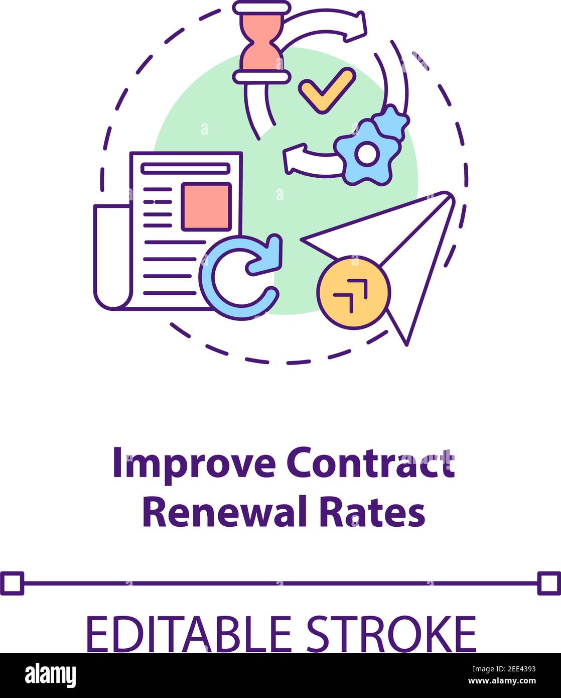 Improve Contract Renewal Rates Concept Icon Stock Vector Image Art improve-contract-renewal-rates-concept-icon-stock-vector-image-art