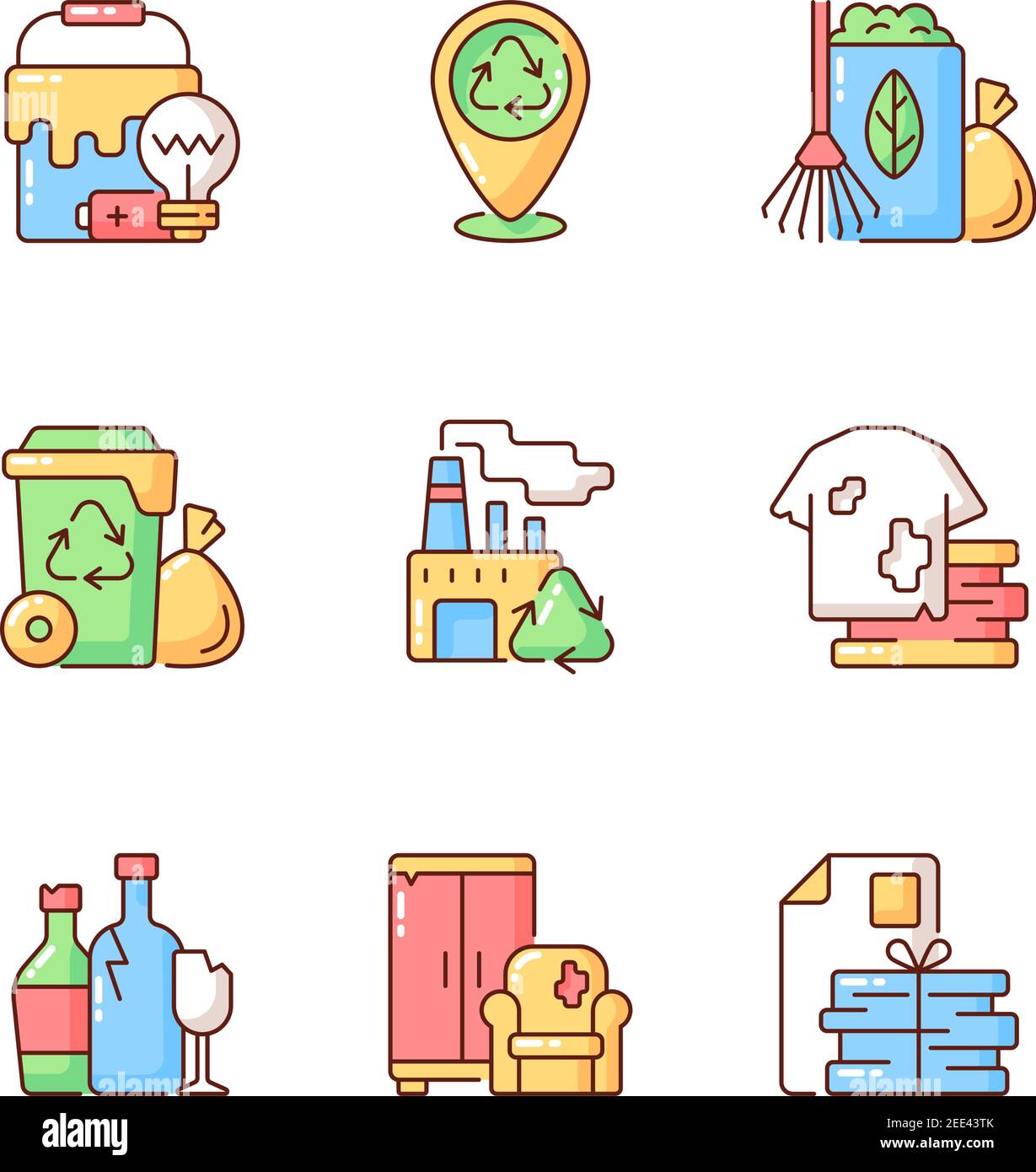 Disposal of garden waste Stock Vector Images - Alamy