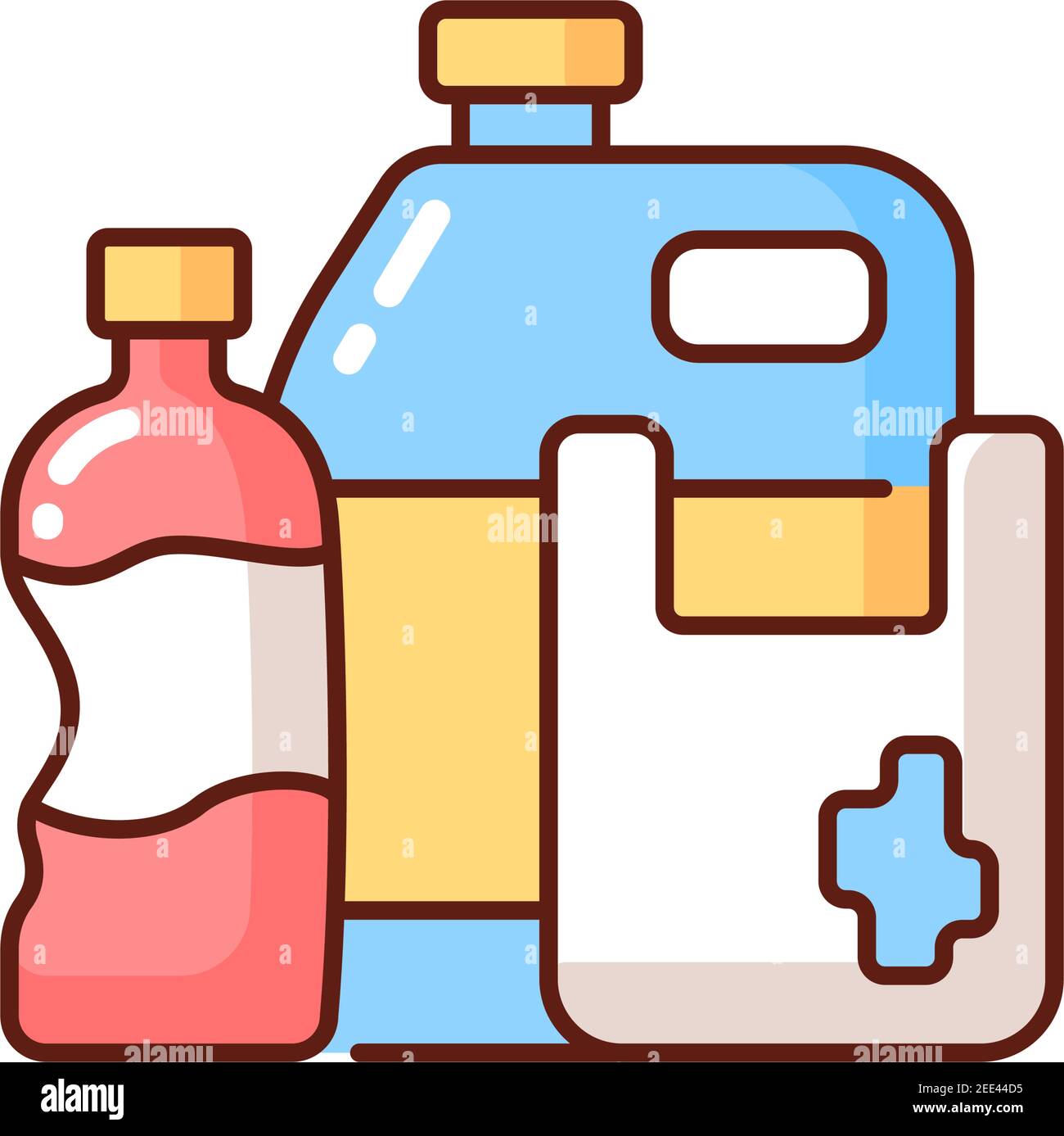 Plastic waste RGB color icon Stock Vector Image & Art - Alamy
