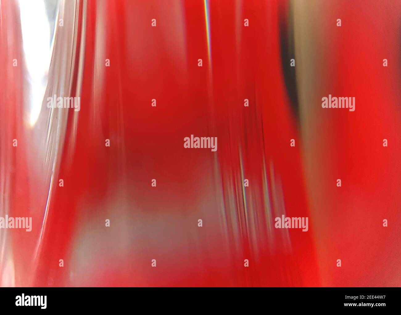 Red object placed behind the glass creates a red curtain of light when ...