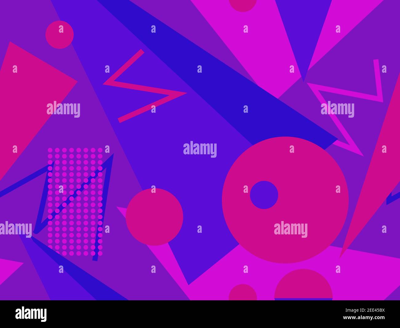 Memphis seamless pattern. Geometric elements memphis in the style of 80 ...