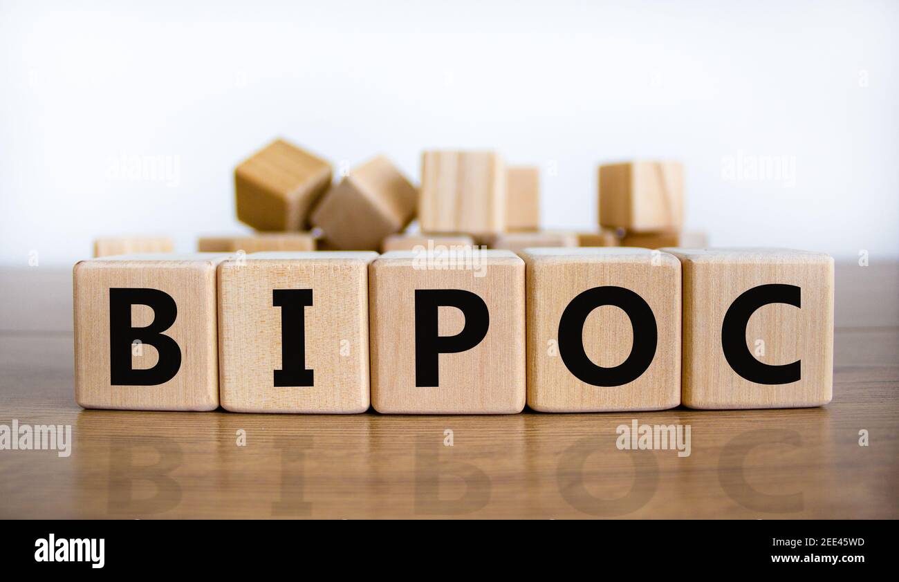 BIPOC symbol. Abbreviation BIPOC, black, indigenous and people of color ...