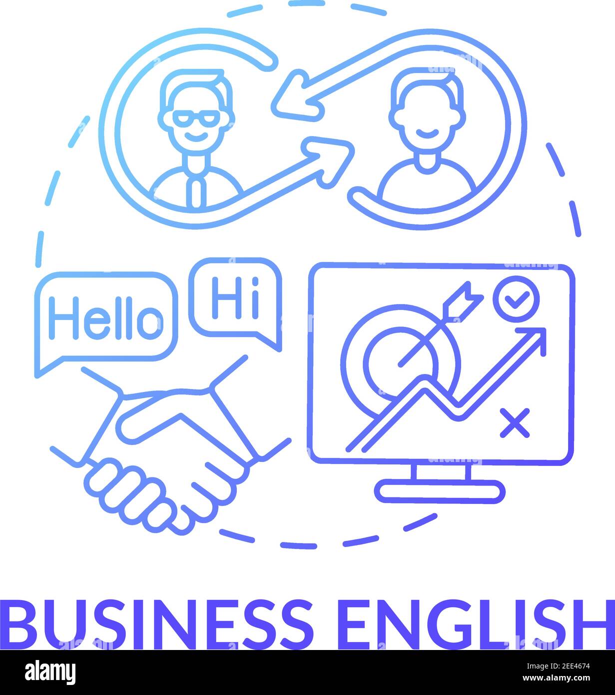 Business English concept icon Stock Vector Image & Art - Alamy