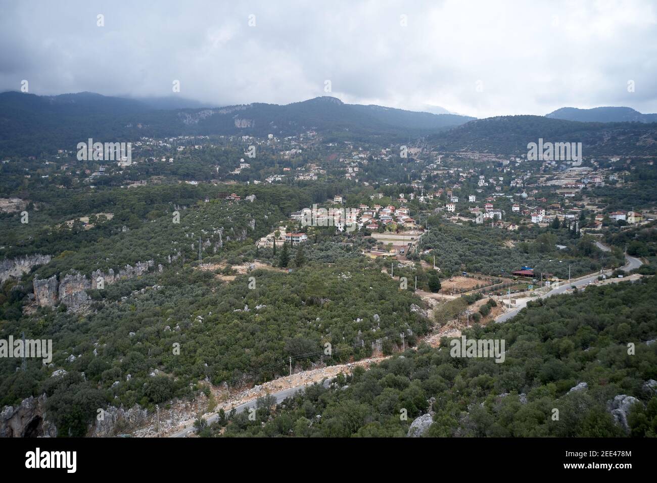 Picturesque highland landscape aerial panorama hi-res stock photography ...