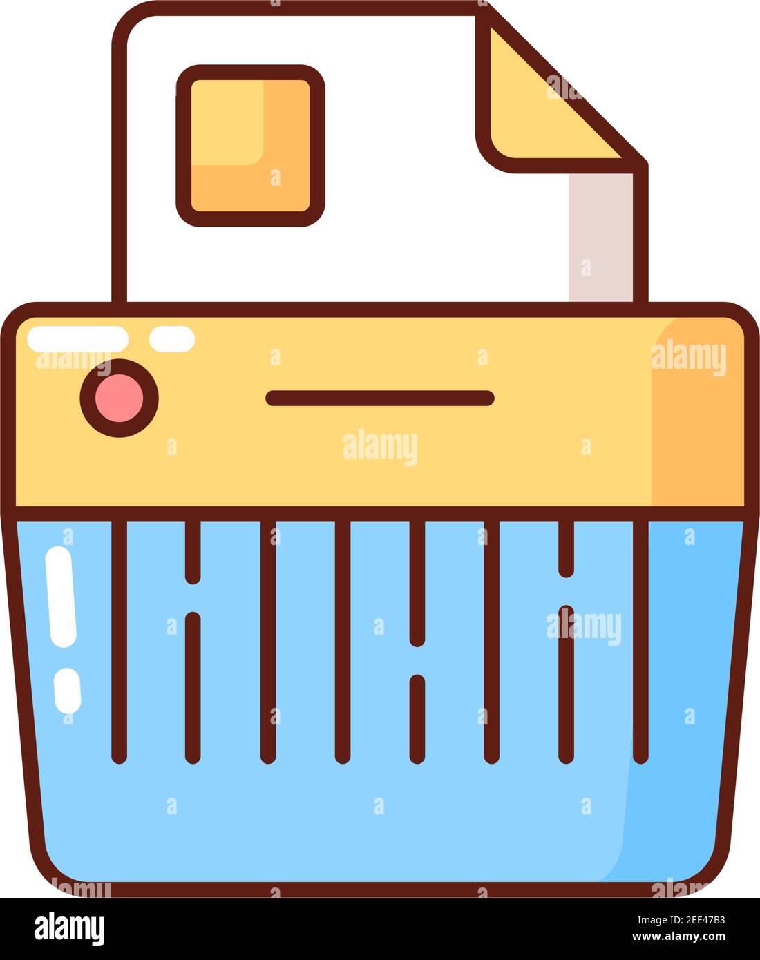 Paper shredding RGB color icon Stock Vector Image & Art - Alamy