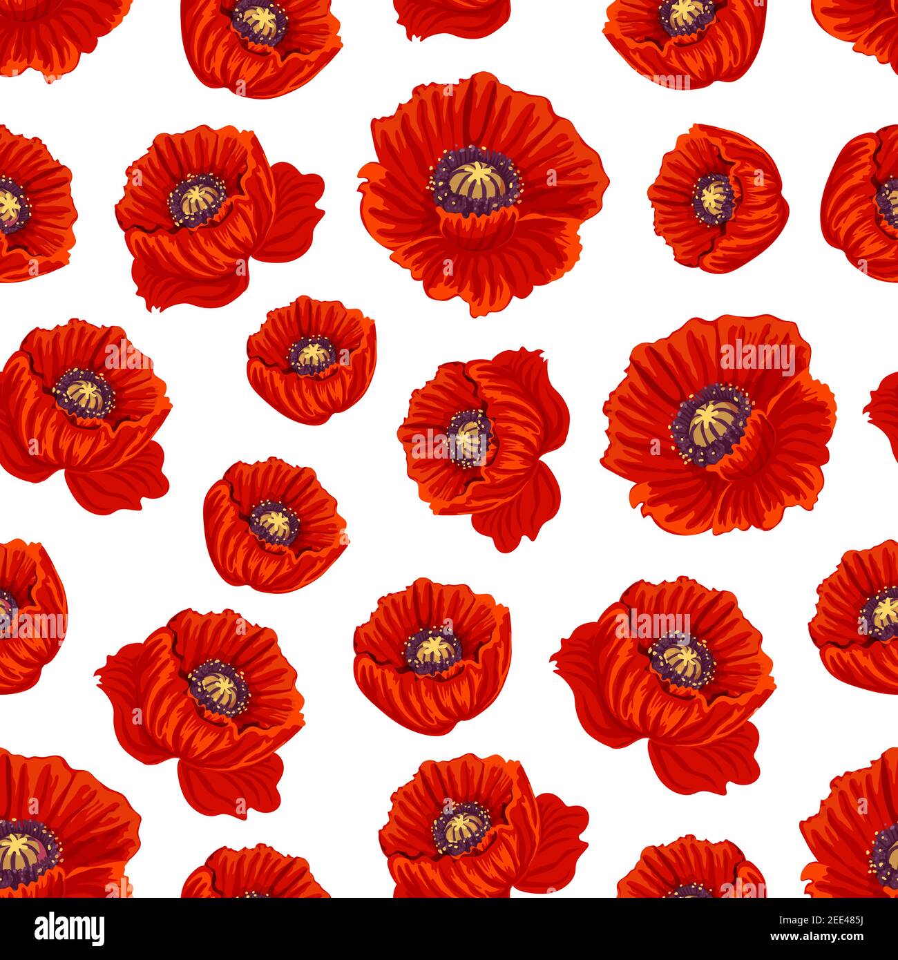 Spring flower seamless pattern background. Springtime floral pattern of ...