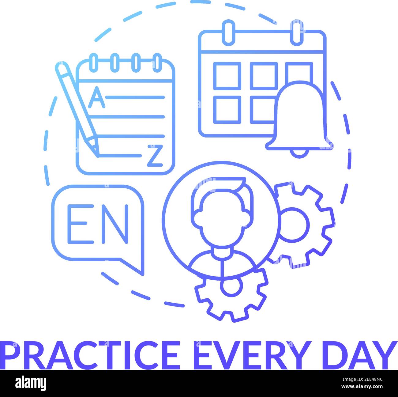 Practicing every day concept icon Stock Vector Image & Art - Alamy