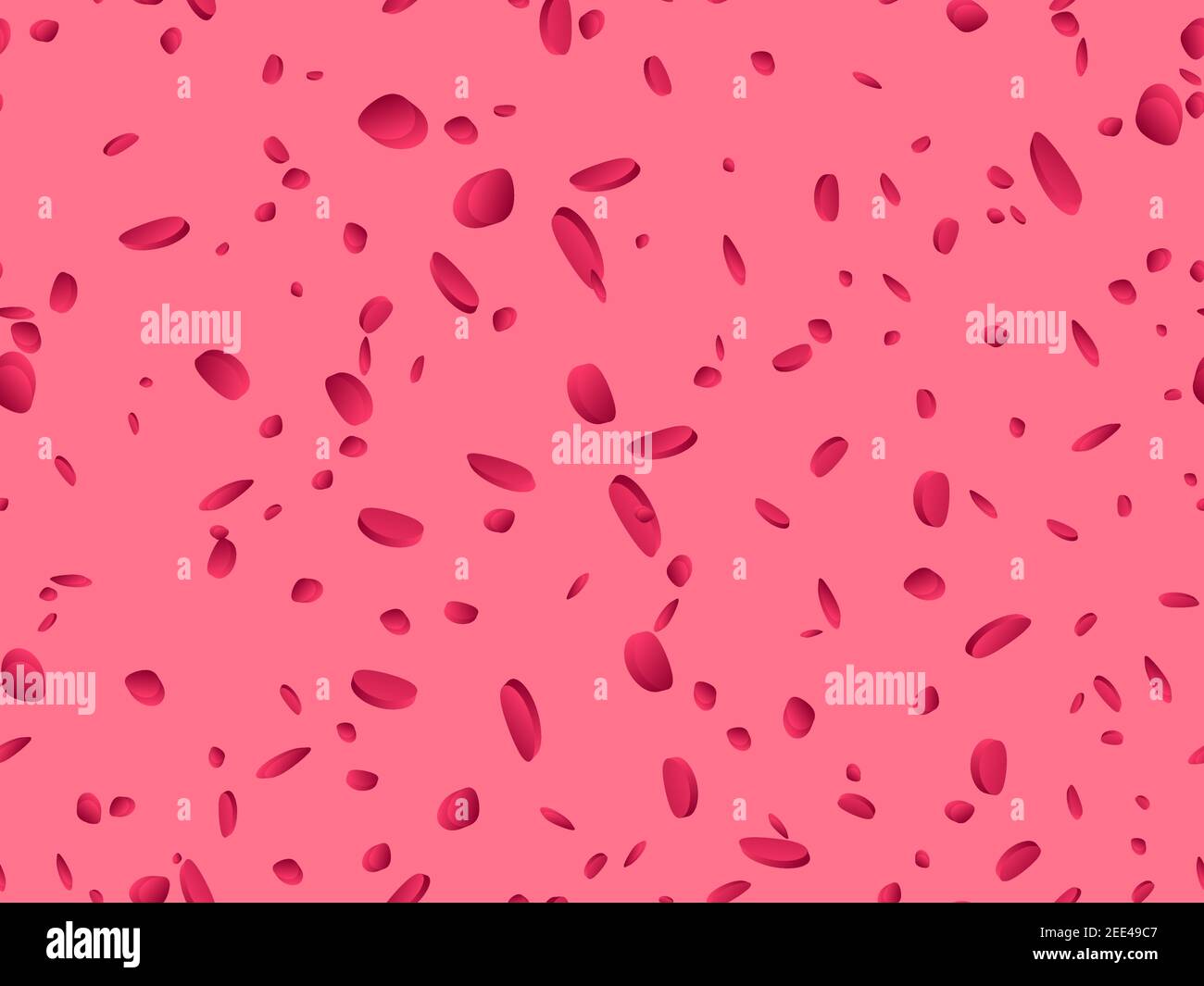 Blood cells seamless pattern. Erythrocytes and leukocytes and ...