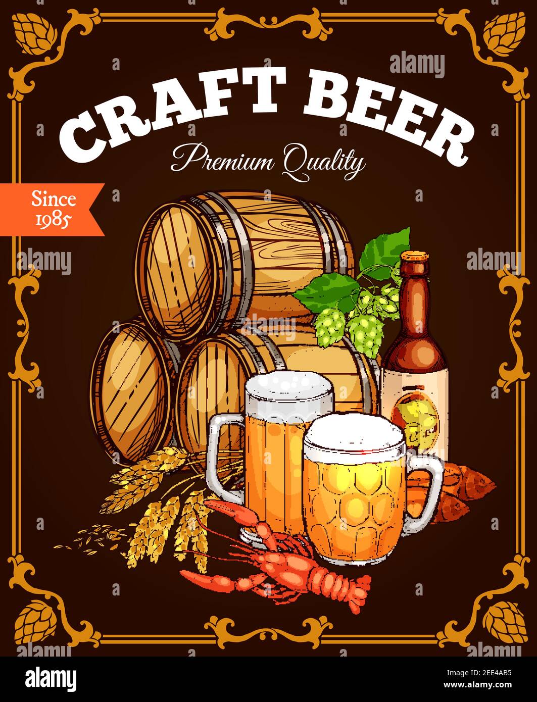 Kipper barrels Stock Vector Images - Alamy