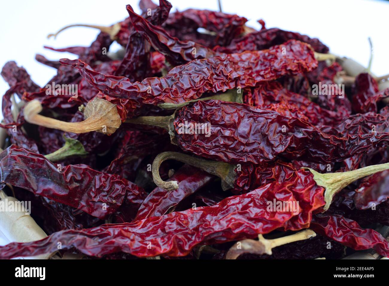Dried red chillies from Asia. Indian Spicy dry red chilly masala spice ...