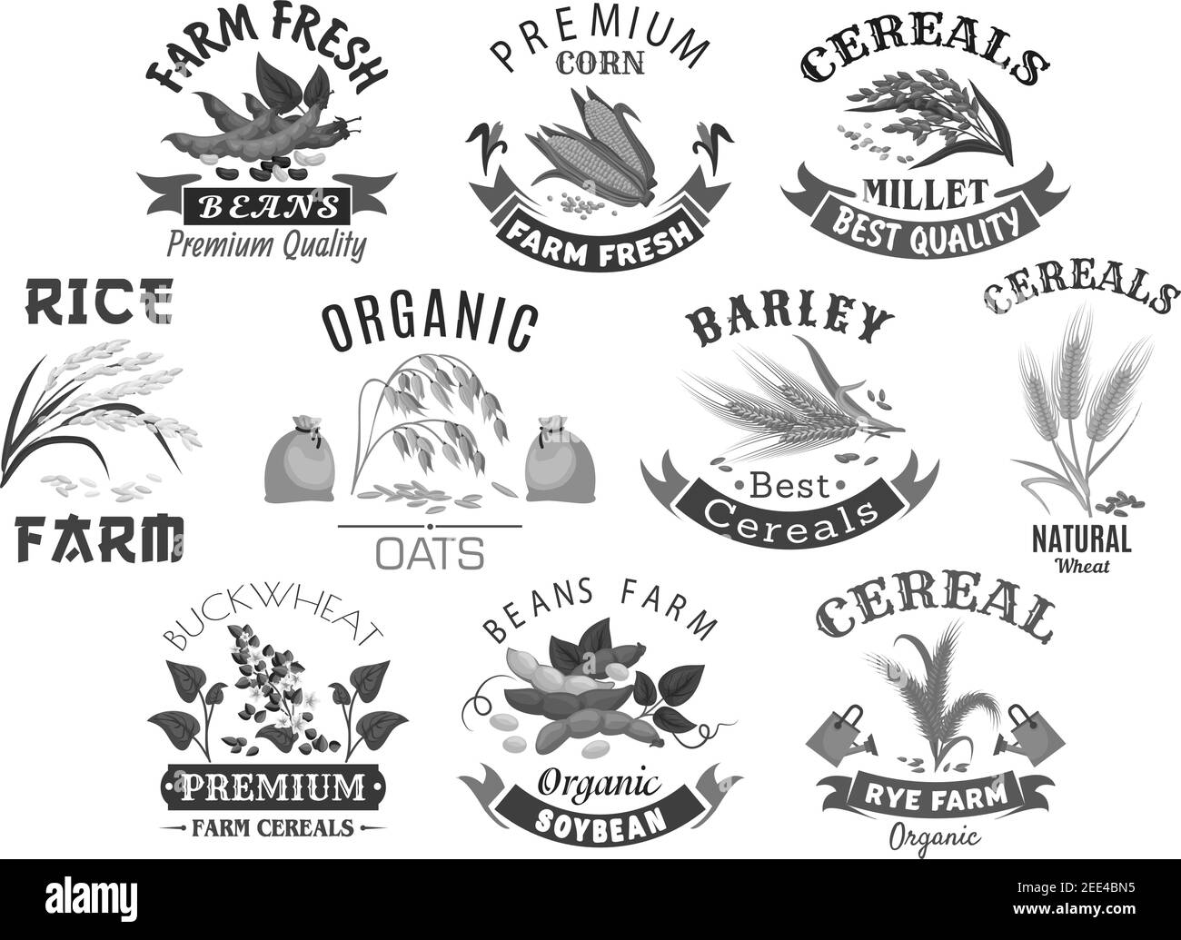 Millet logo Black and White Stock Photos & Images - Alamy