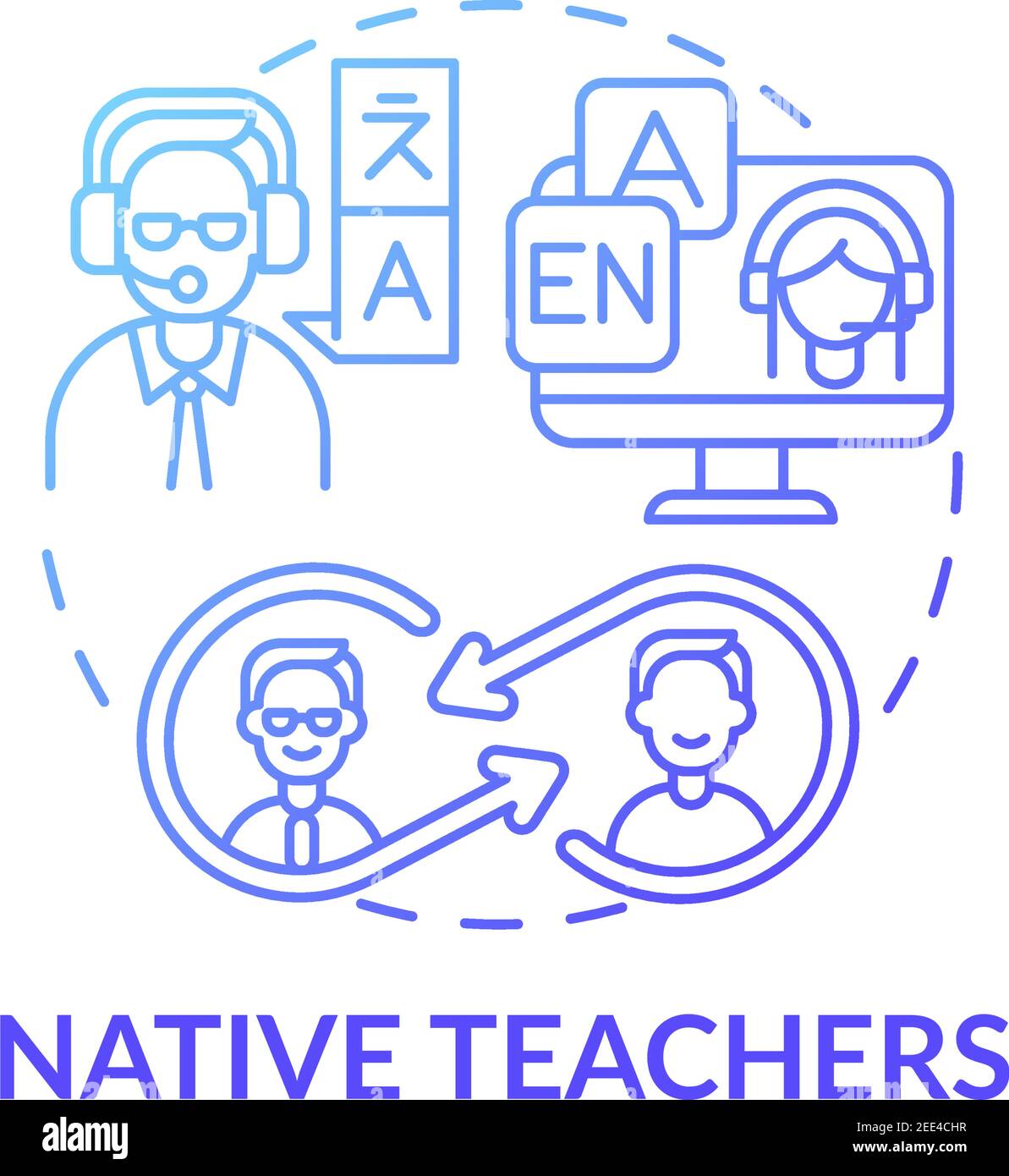 Native teachers concept icon Stock Vector Image & Art - Alamy