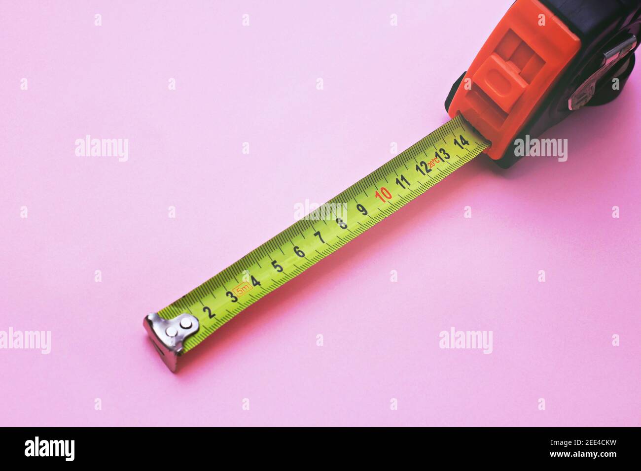 Inch scale pink measuring tape hi-res stock photography and images - Alamy