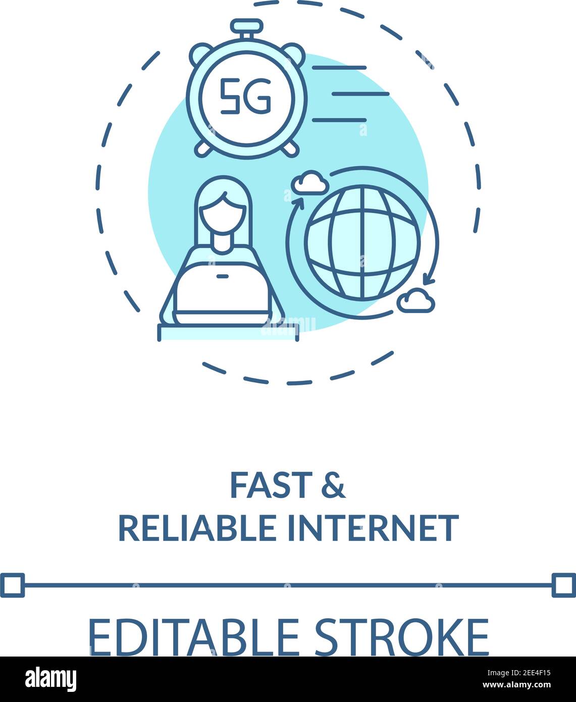 Fast and reliable internet concept icon Stock Vector Image & Art - Alamy