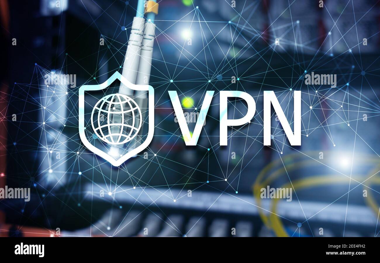 VPN concept on Server Optical Cable Background Stock Photo - Alamy