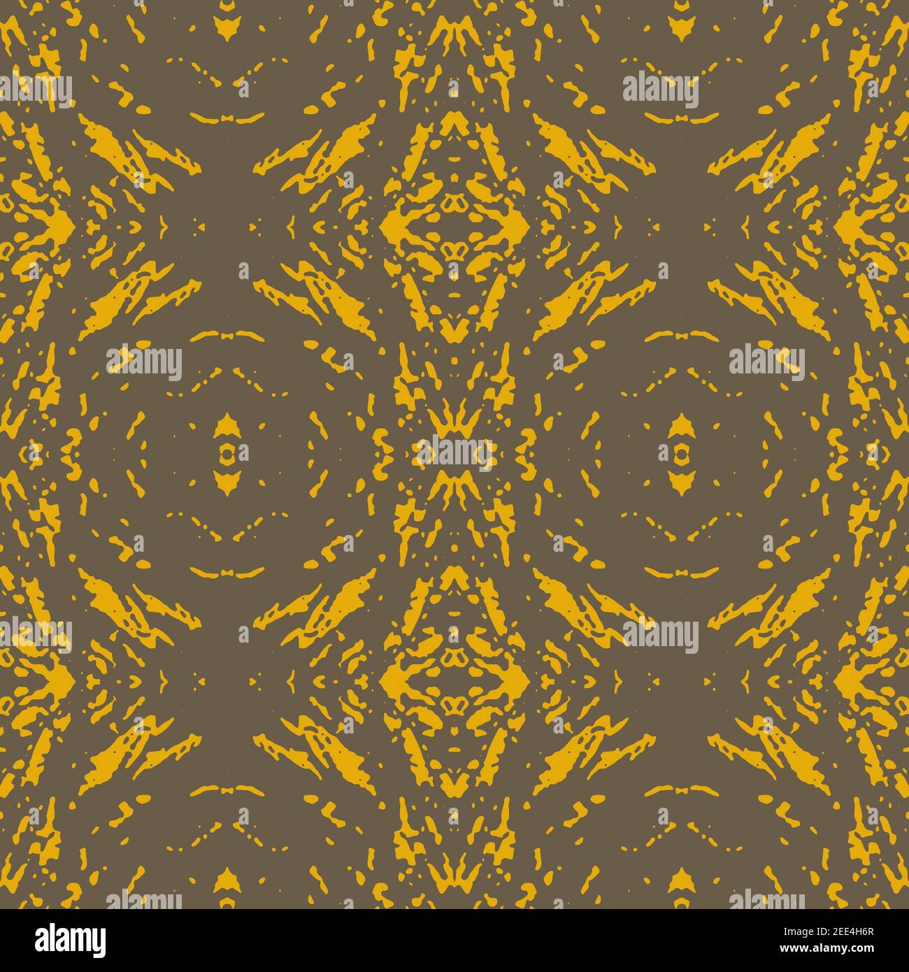 Abstract yellow and brown background with grunge hand drawn element ...
