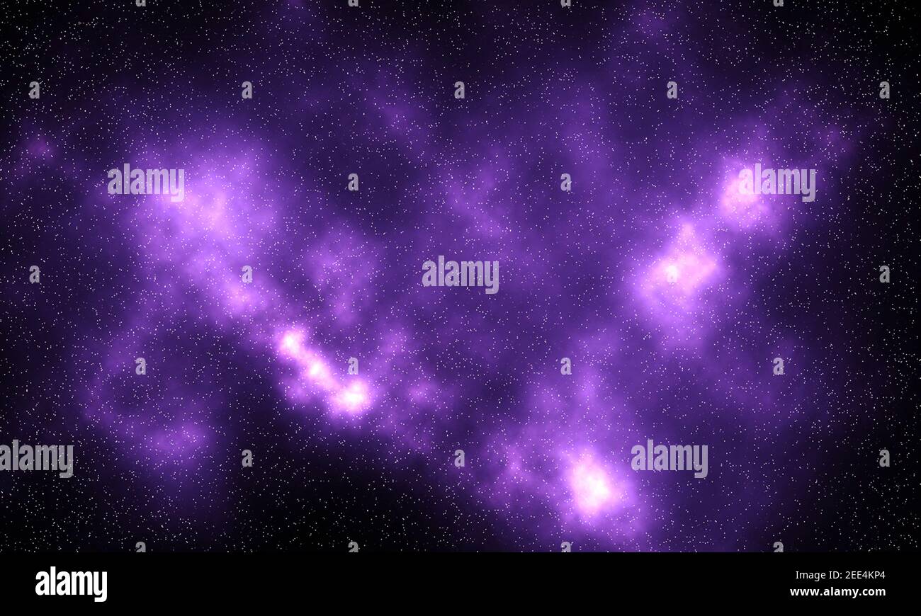 Beautiful purple space nebula Stock Photo - Alamy