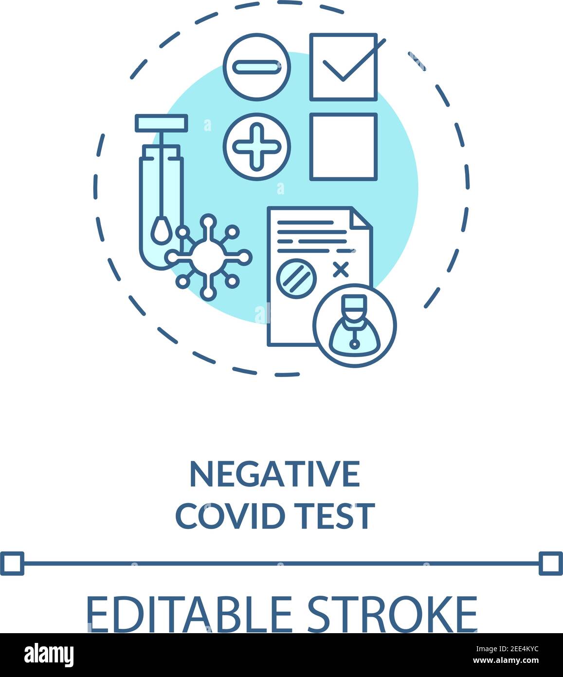 Negative covid test concept icon Stock Vector Image & Art - Alamy