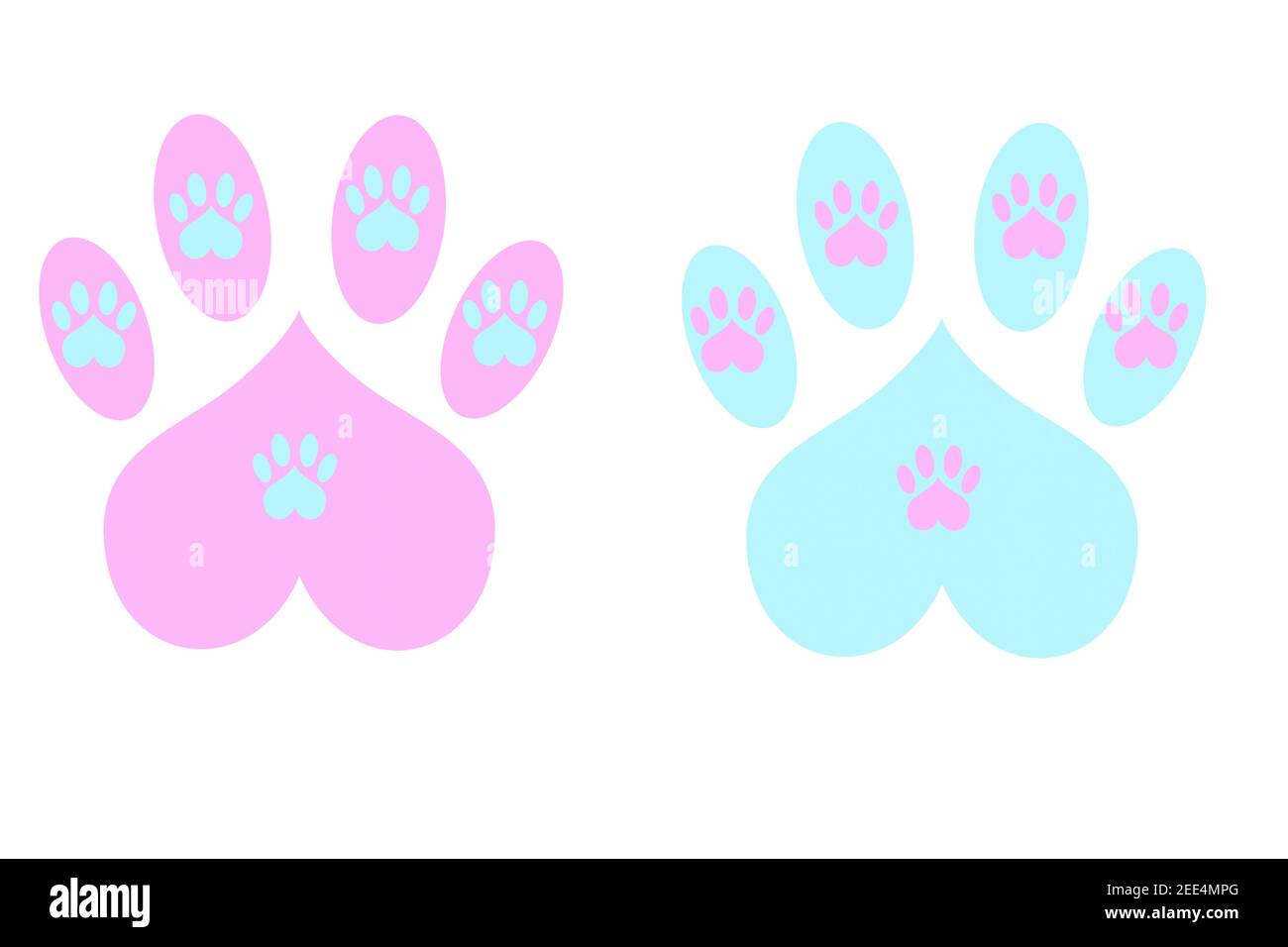 Cat paw print silhouette hi-res stock photography and images - Alamy